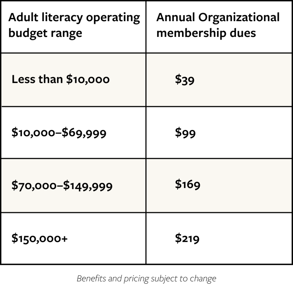 Organizational Membership - ProLiteracy